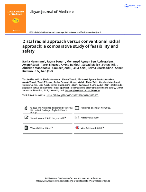 (PDF) Distal radial approach versus conventional radial approach: a ...