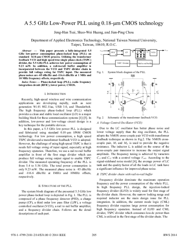 (PDF) A 5.5 GHz low-power PLL using 0.18-µm CMOS technology