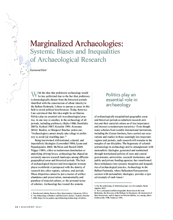 (PDF) Marginalized archaeologies: Systemic biases and inequalities of ...