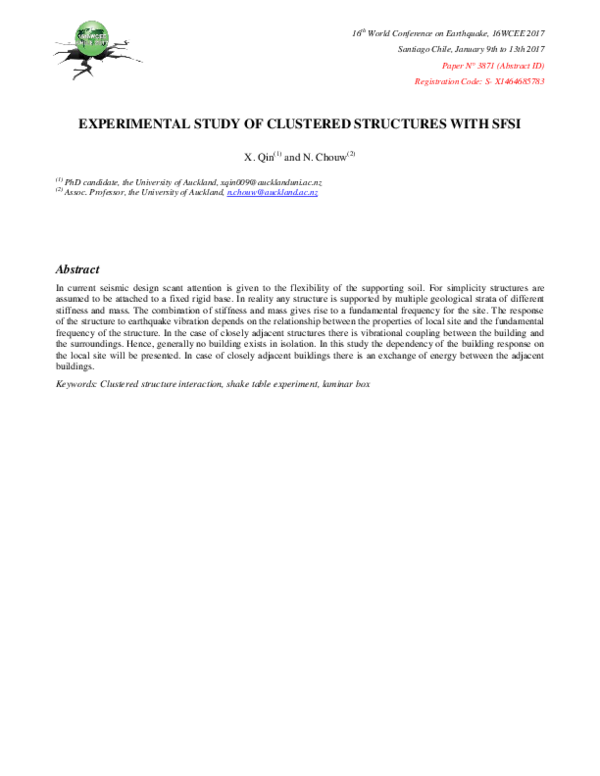 (PDF) Experimental Study of Clustered Structures with Sfsi