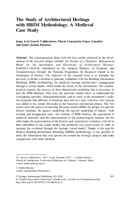 (PDF) The Study of Architectural Heritage with HBIM Methodology. A ...