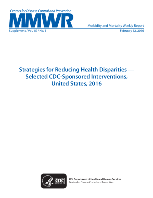(PDF) Strategies for reducing health disparities — selected CDC ...