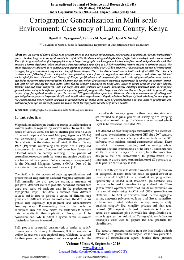 (PDF) Cartographic Generalization in Multi-scale Environment: Case study of Lamu County, Kenya