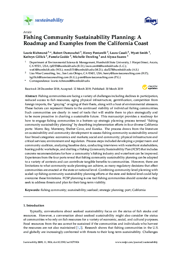 (PDF) Fishing Community Sustainability Planning: A Roadmap and Examples ...