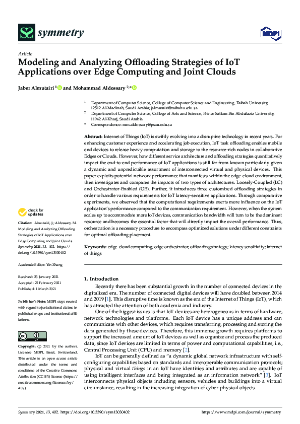 Pdf Modeling And Analyzing Offloading Strategies Of Iot Applications Over Edge Computing And