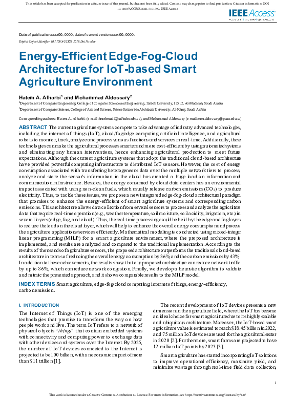 (PDF) Energy-Efficient Edge-Fog-Cloud Architecture for IoT-Based Smart ... (PDF) Energy-Efficient Edge-Fog-Cloud Architecture for IoT-Based Smart ...