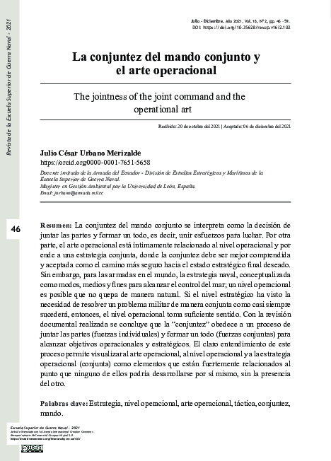 (PDF) The jointness of the joint command and the operational art