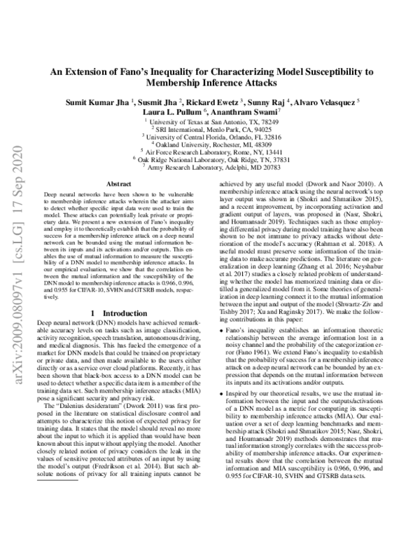 (PDF) An Extension of Fano's Inequality for Characterizing Model ...