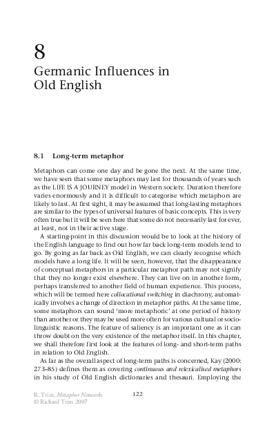 (PDF) Germanic Influences in Old English | Richard Trim - Academia.edu