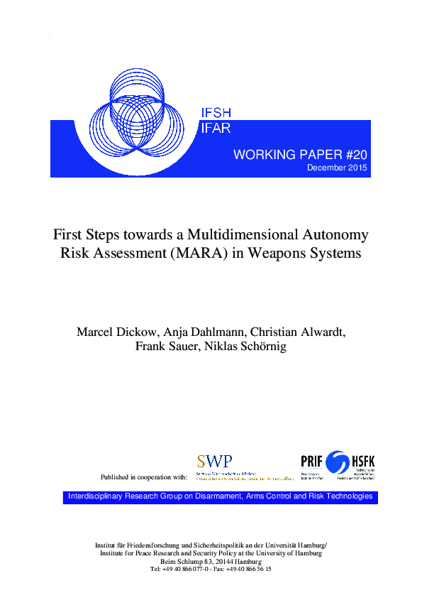 (PDF) First Steps towards a Multidimensional Autonomy Risk Assessment ...