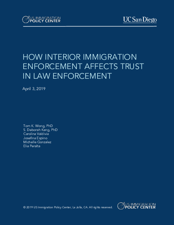 (PDF) How Interior Immigration Enforcement Affects Trust in Law Enforcement