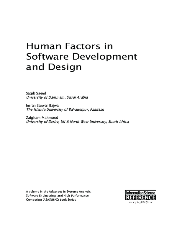 pdf-human-factors-in-software-development-and-design-zaigham-mahmood-academia-edu