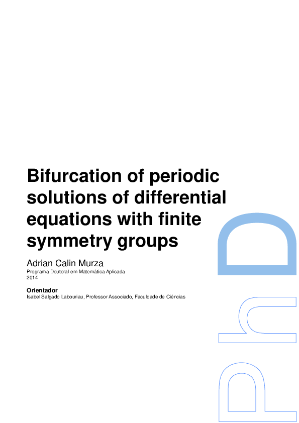 (PDF) Bifurcation of periodic solutions of differential equations with finite symmetry groups