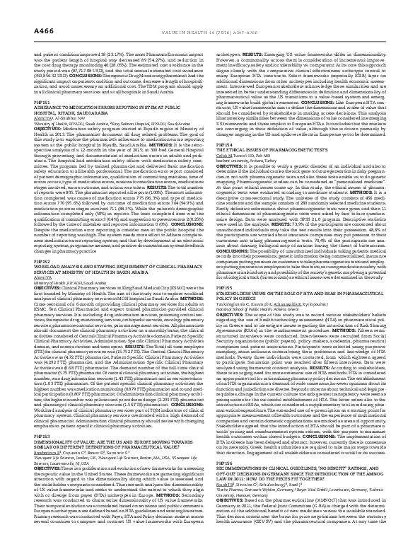 (PDF) Stakeholders Views On The Role Of Hta And Rsas In Pharmaceutical ...