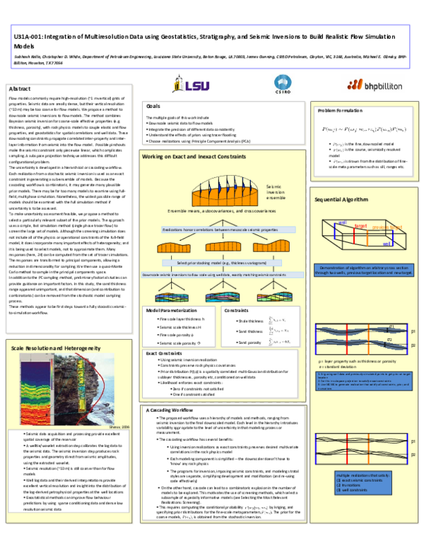 (PDF) Integration of Multiresolution Data using Geostatistics, Stratigraphy, and Seismic ...
