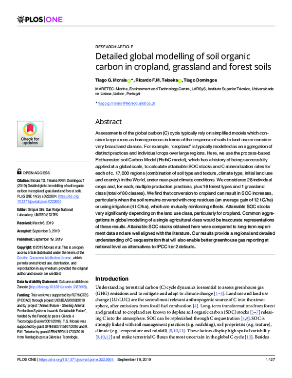 (PDF) Detailed global modelling of soil organic carbon in cropland ...