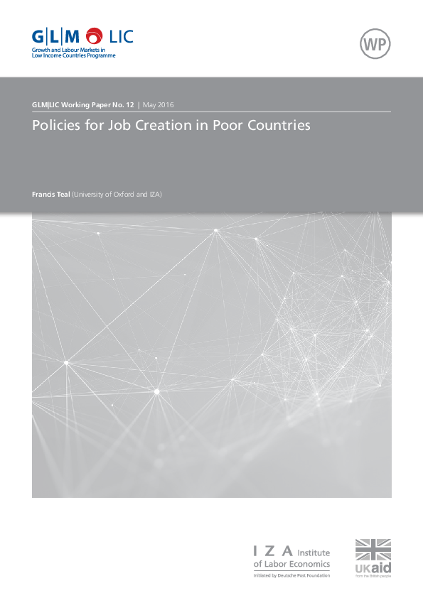 (PDF) Policies for Job Creation in Poor Countries