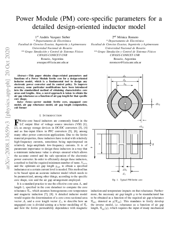 Pdf A Ug 2 02 0 Power Module Pm Core Specific Parameters For A Detailed Design Oriented