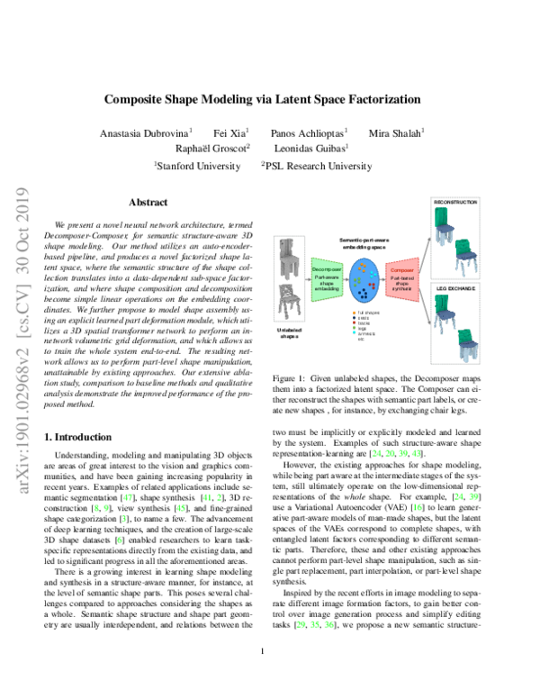 (PDF) Composite Shape Modeling via Latent Space Factorization