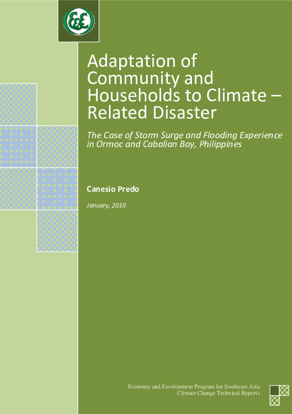 (PDF) Adaptation of Community and Households to Climate-Related ...