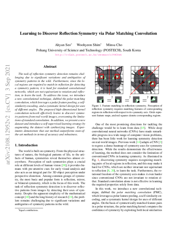 Pdf Learning To Discover Reflection Symmetry Via Polar Matching