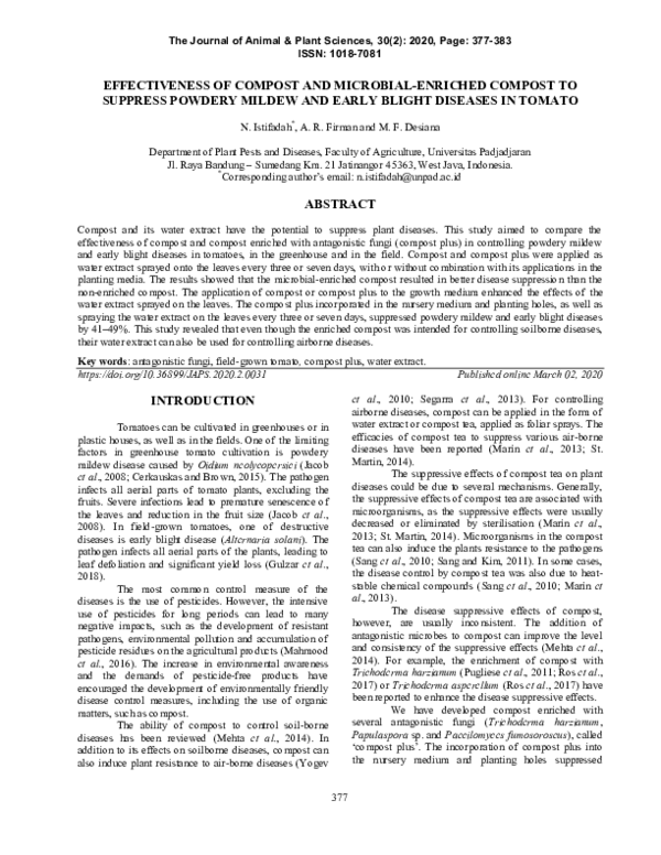 (PDF) Effectiveness of Compost and Microbial-Enriched Compost to ...