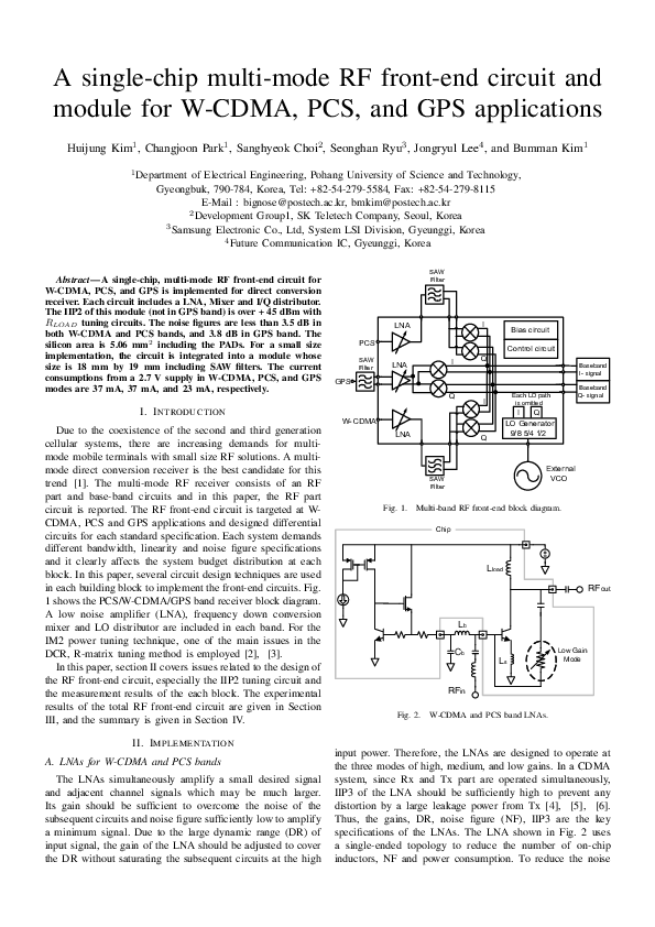 (PDF) A Single-Chip Multi-Mode RF Front-End Circuit and Module for W ...