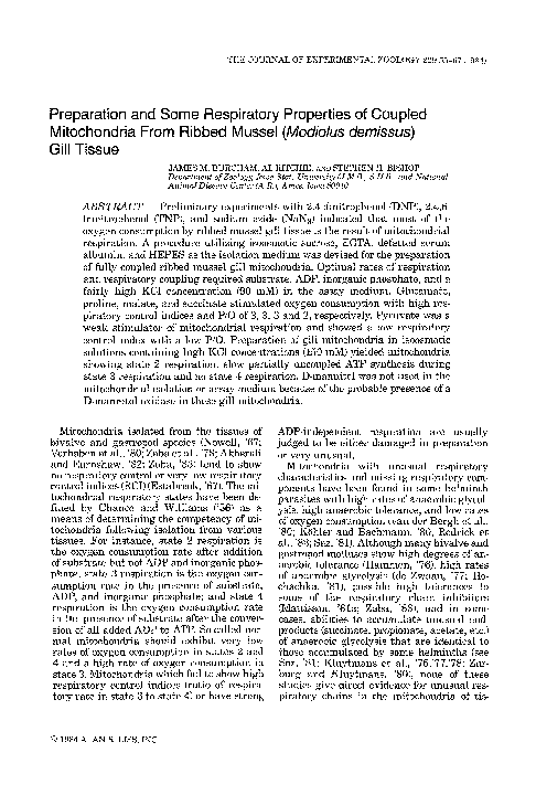 (PDF) Preparation and some respiratory properties of coupled ...