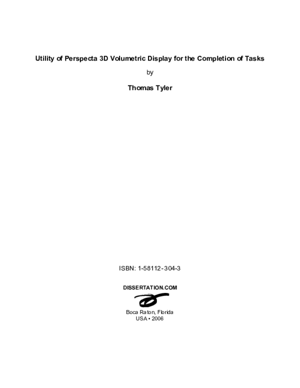 (PDF) The utility of perspecta 3D volumetric display for completion of ...