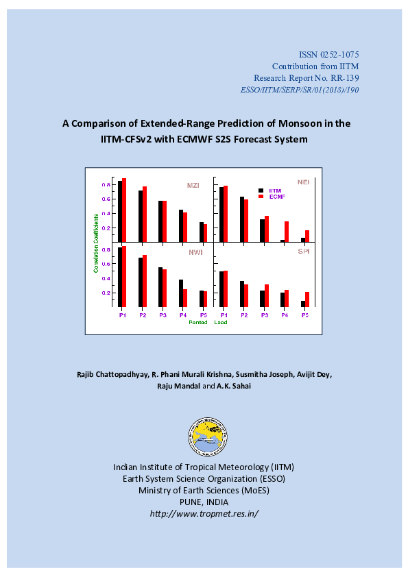 (PDF) A Comparison of Extended-Range Prediction of Monsoon in the IITM-CFSv2 with ECMWF S2S ...