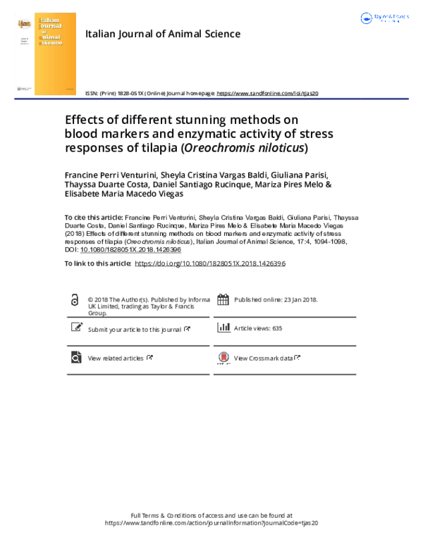 (PDF) Effects of different stunning methods on blood markers and ...