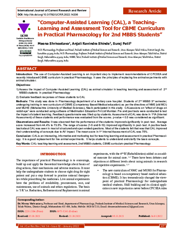 (PDF) “Computer-Assisted Learning (CAL), a TeachingLearning and ...