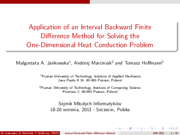 (PDF) Interval Finite Difference Method for Solving the One-Dimensional ...