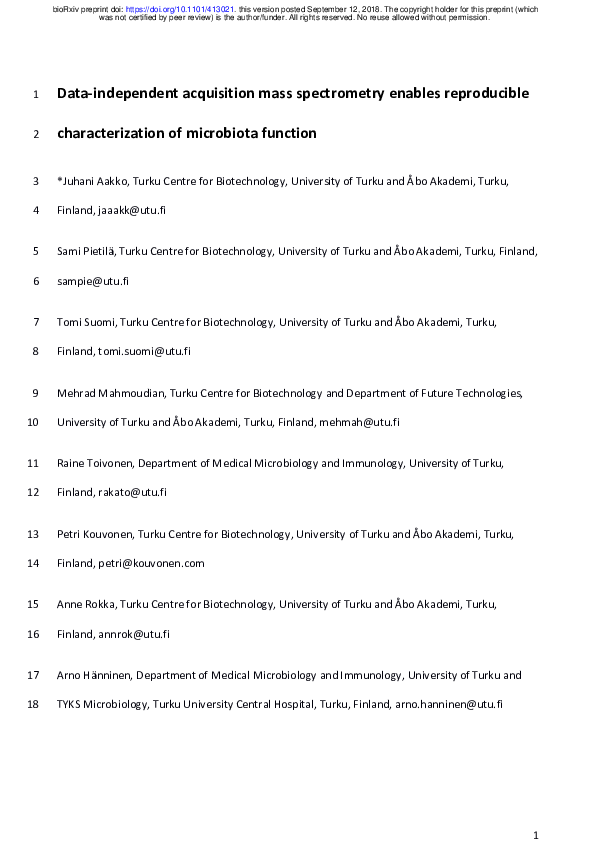 (PDF) Data-independent acquisition mass spectrometry enables ...