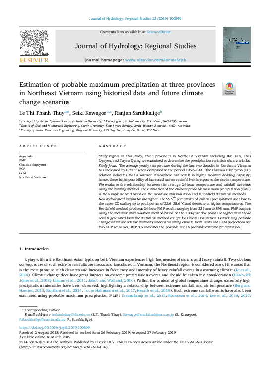 (PDF) Estimation of Probable Maximum Precipitation Using Statistical ...