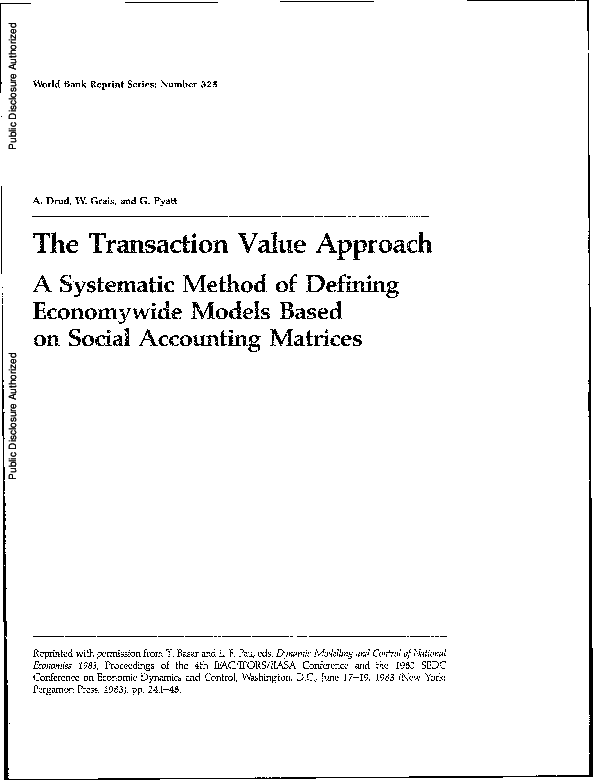 (PDF) The Transaction Value Approach: A Systematic Method of Defining ...