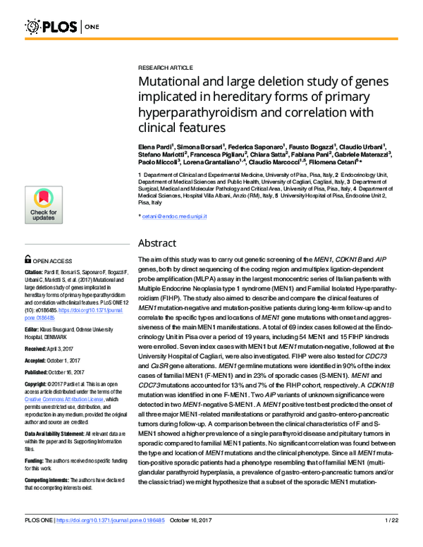 (PDF) Mutational and large deletion study of genes implicated in ...