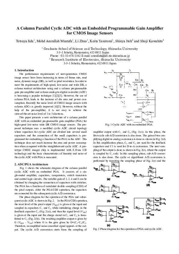 Pdf A Column Parallel Cyclic Adc With An Embedded Programmable Gain