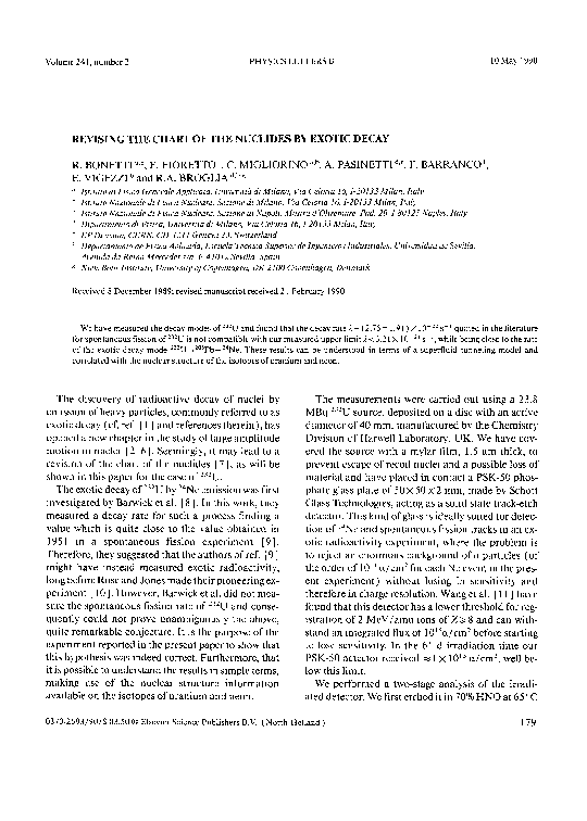 (PDF) Revising the chart of the nuclides by exotic decay