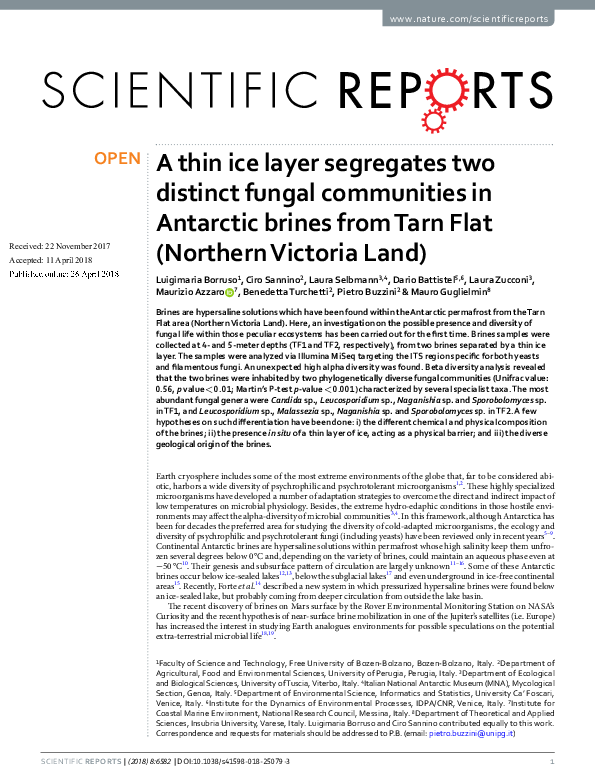 (PDF) A thin ice layer segregates two distinct fungal communities in ...