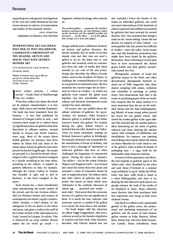(PDF) International art galleries : post-war to post-millennium : a ...