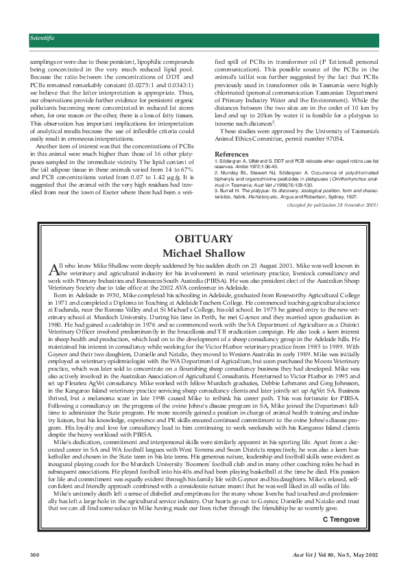 (PDF) OBITUARY Michael Shallow