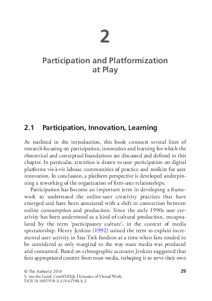 (PDF) Participation and Platformization at Play