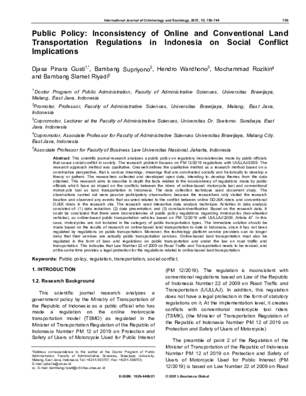 (PDF) Public Policy: Inconsistency of Online and Conventional Land ...