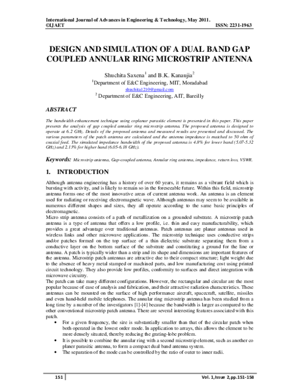 (PDF) Design and Simulation of a Dual Band Gap Coupled Annular Ring ...
