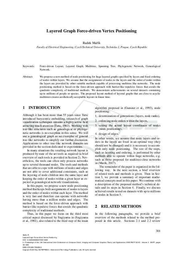 Pdf Layered Graph Force Driven Vertex Positioning