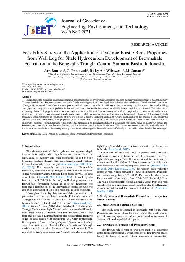 (PDF) Feasibility Study on the Application of Dynamic Elastic Rock ...