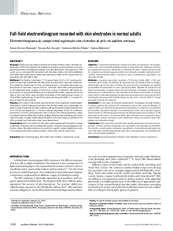 (PDF) Full-field electroretinogram recorded with skin electrodes in ...