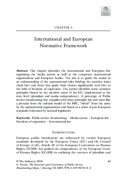 (PDF) International and European Normative Framework