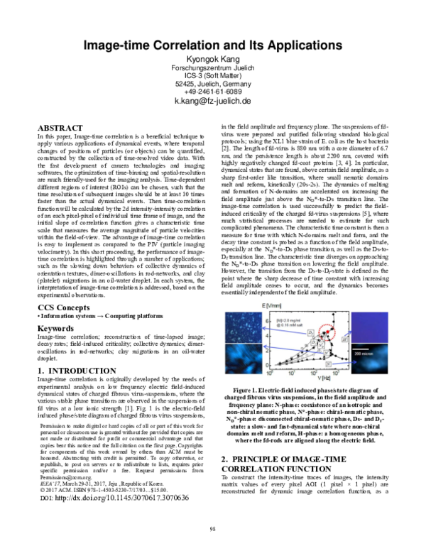 (PDF) Image-time Correlation and Its Applications